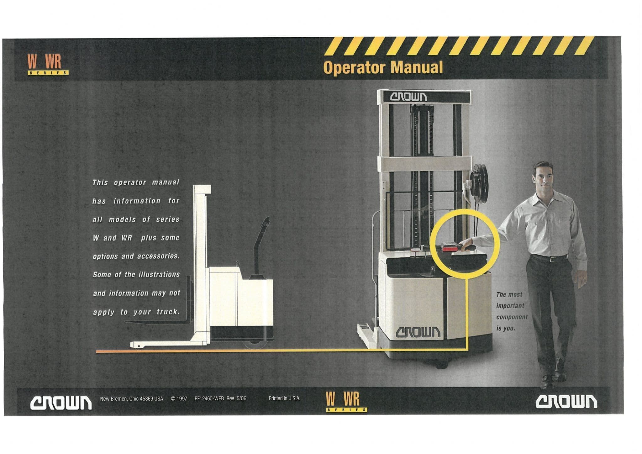 Crown Walkie Stacker Series W & WR Operators Manual