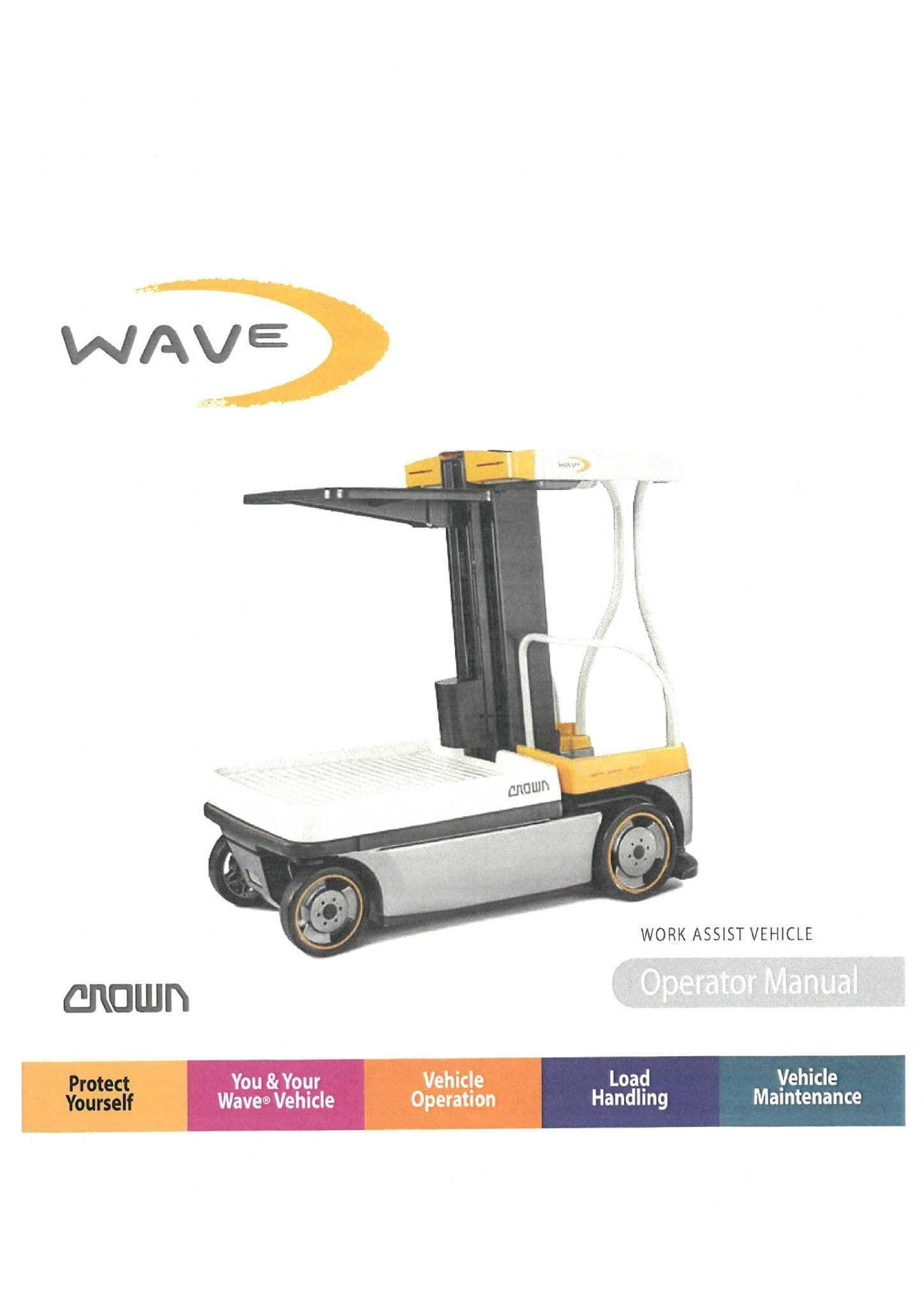 Crown Work Assisted Vehicle WAVE 60 Operators Manual