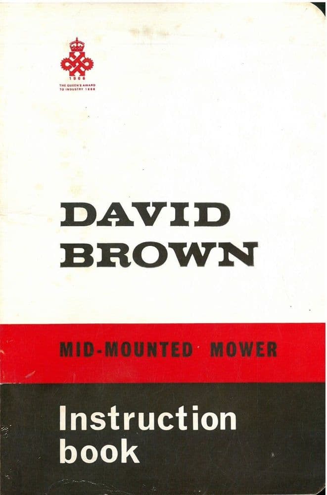 David Brown Mid Mounted Mower Operators Manual