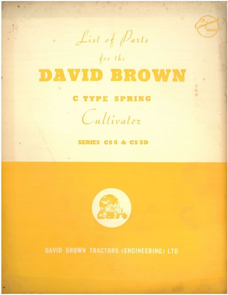 David Brown Spring Tine Cultivator Series CS5 & CS5D Parts Manual