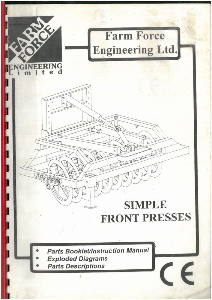 Farm Force Simple Front Presses Operators Manual & Parts List