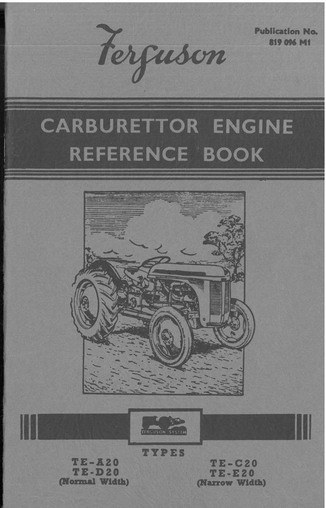 Ferguson Carburettor Engine Operators Manual