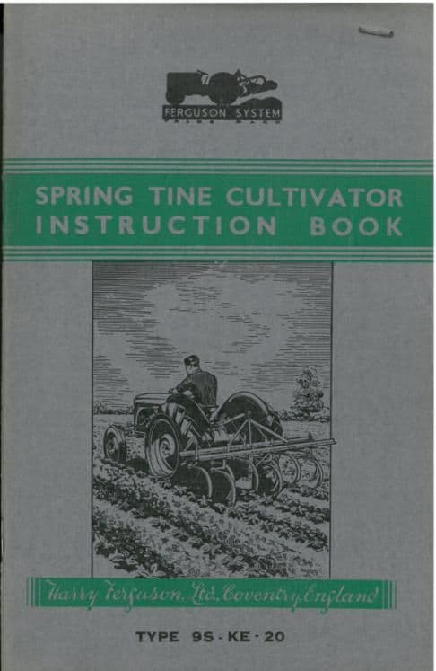 Ferguson Spring Tine Cultivator Operators Manual