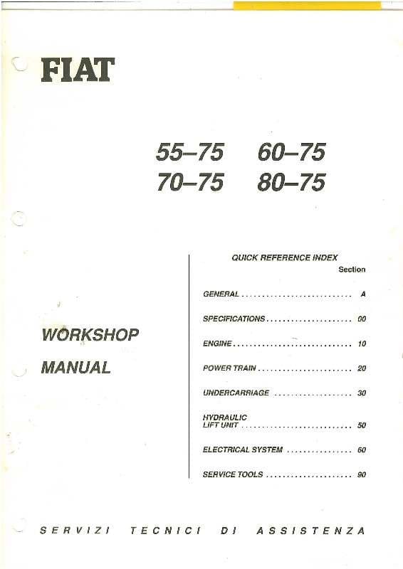 Fiatagri Fiat Crawler Tractor 465C 565C 665C 765C Service Workshop Manual