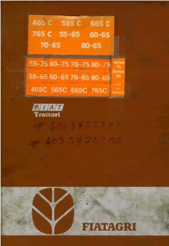 Fiatagri Fiat Crawler Tractor 465C 565C 665C 765C Service Workshop Manual