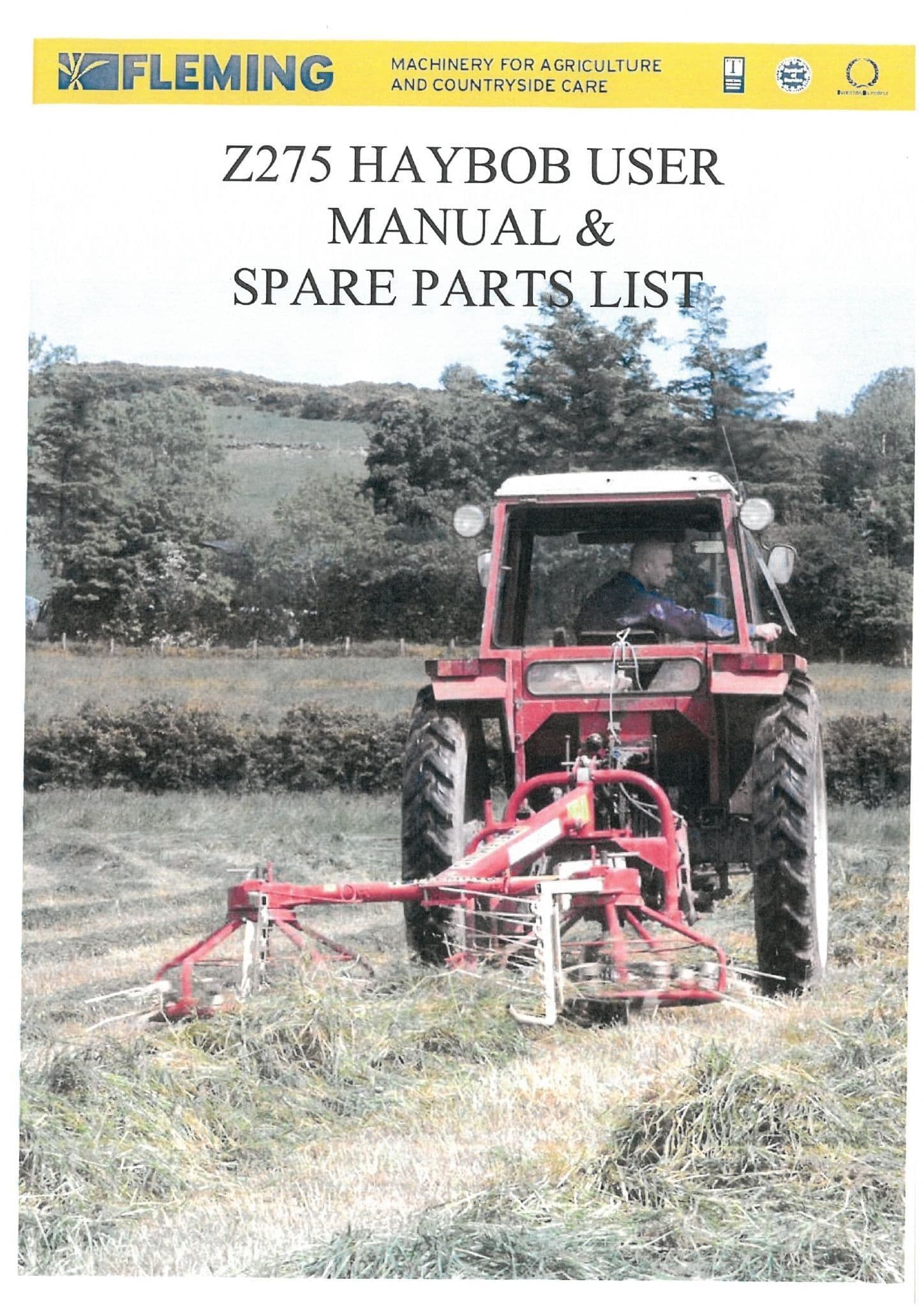 Fleming Haybob S275 Opeerators Manual and Spare Parts List
