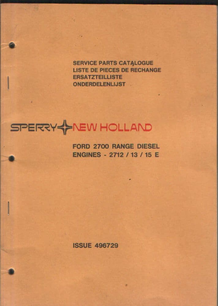 Ford Diesel Engine 2700 Range Parts Manual - 2712 2713 2715 E