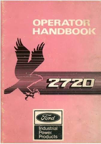 Ford Industrial Engine 2720 Range Operators Manual - 2722 2723 2725 ...