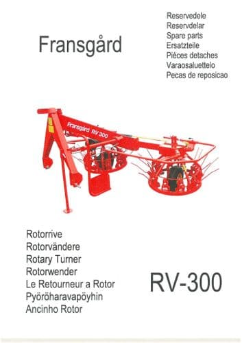 Fransgard Disc Mower RV300 Parts Manual