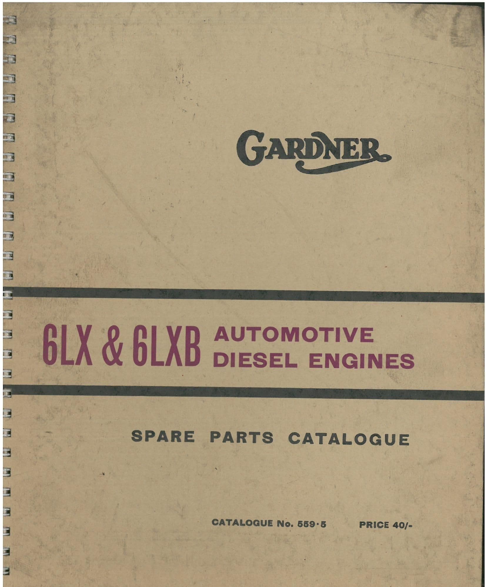 Gardner Diesel Engine 6LX & 6LXB Parts Manual