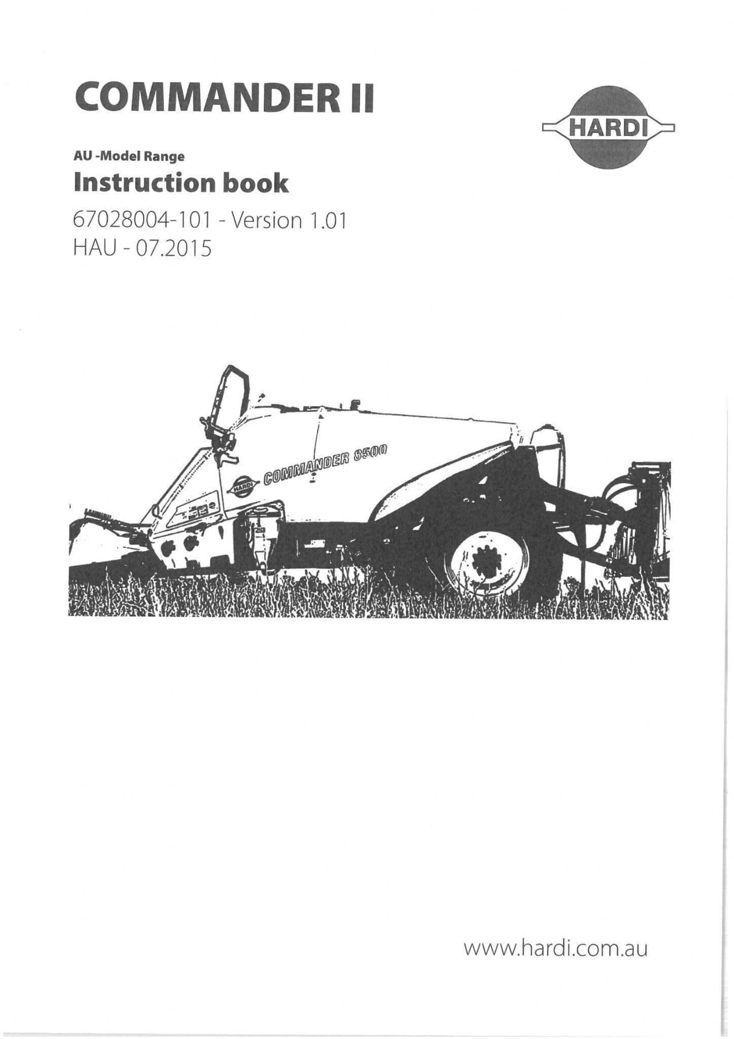 Hardi Sprayer Commander II Operators Manual