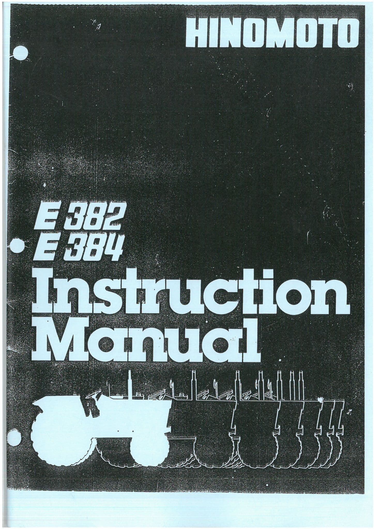 Hinomoto Tractor E382 & E384 Operators Manual