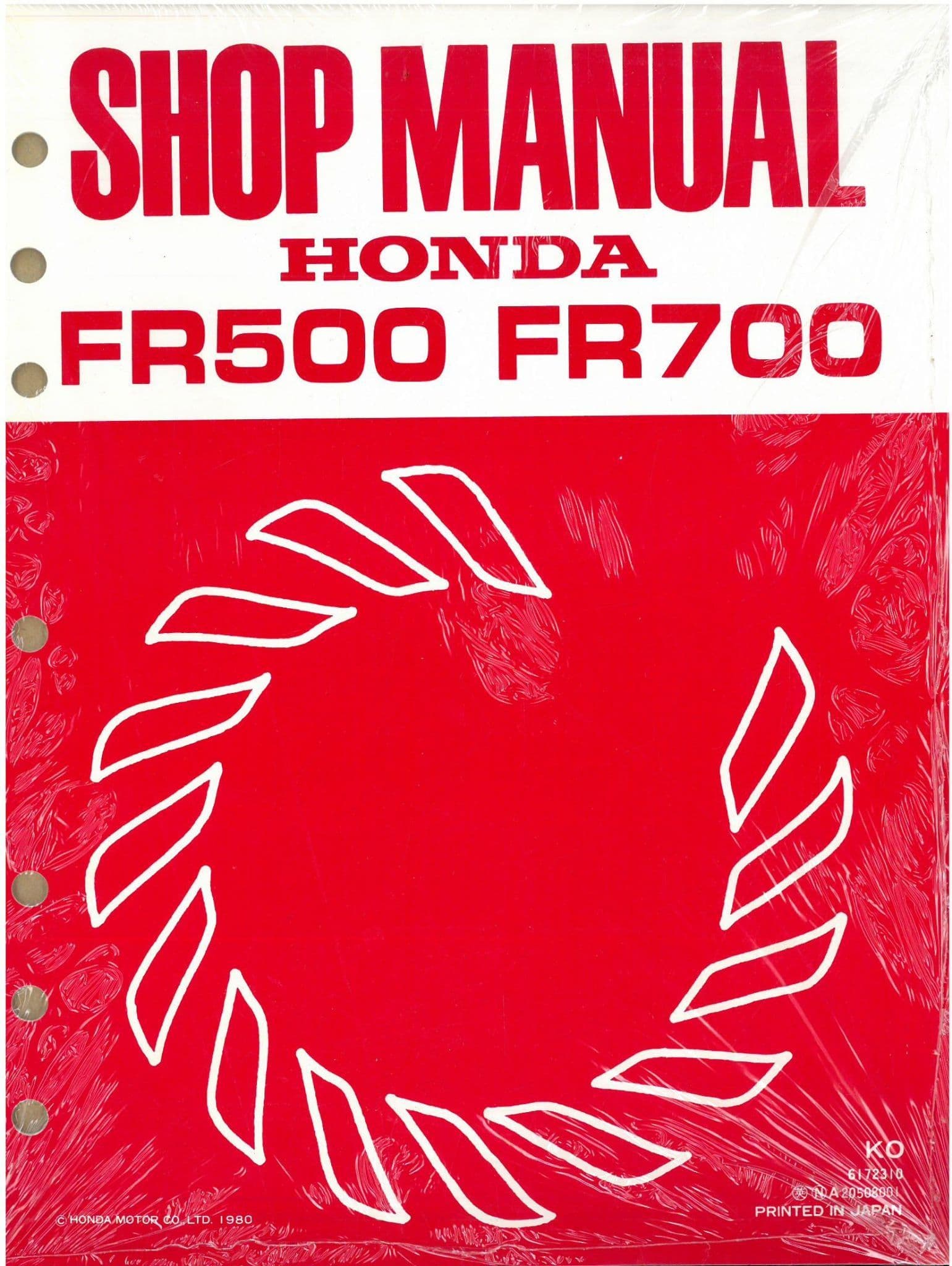 Honda Tiller F410 F460 F510 F560 Workshop Service Repair Manual