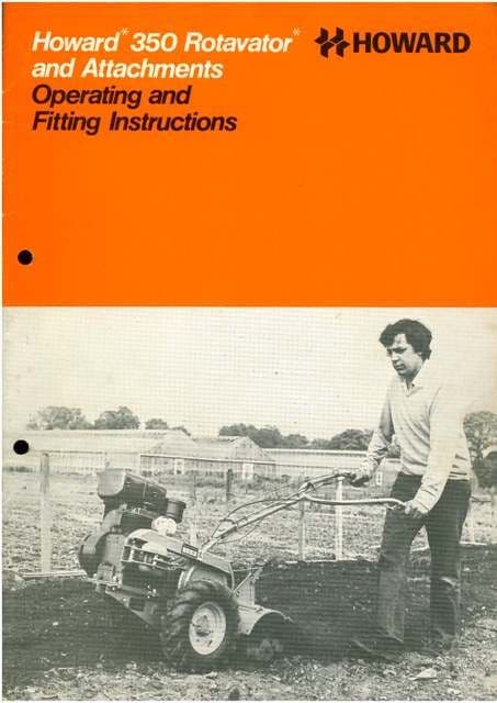 Howard 350 Rotavator & Attachments Operators Manual
