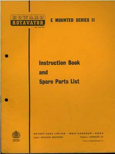 Rotavator Manuals