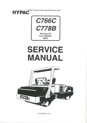Hypac Tandem Roller C766C & C778B Workshop Service Repair Manual