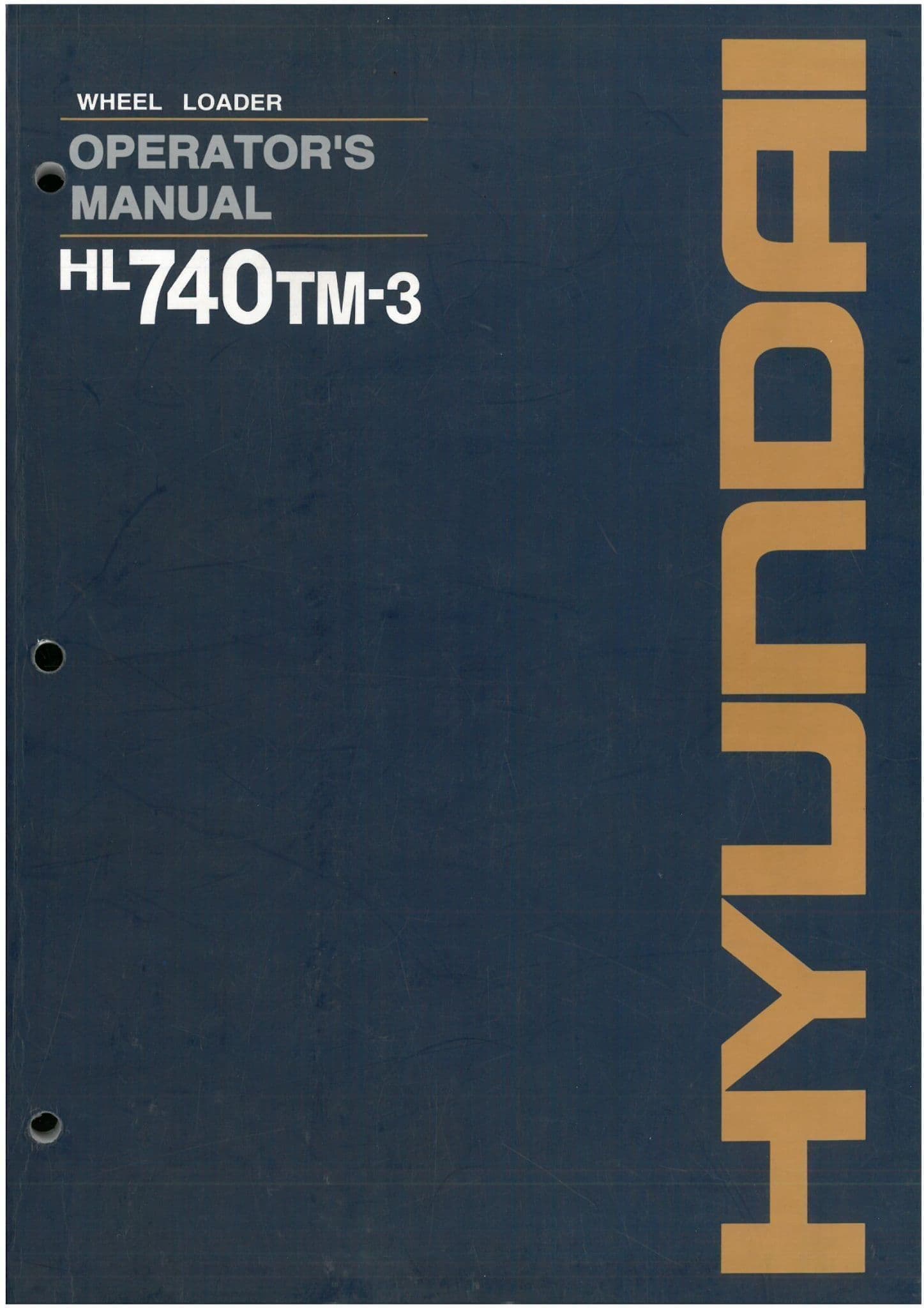 Hyundai Wheel Loader HL740TM-3 Operators Manual - HL740 TM-3