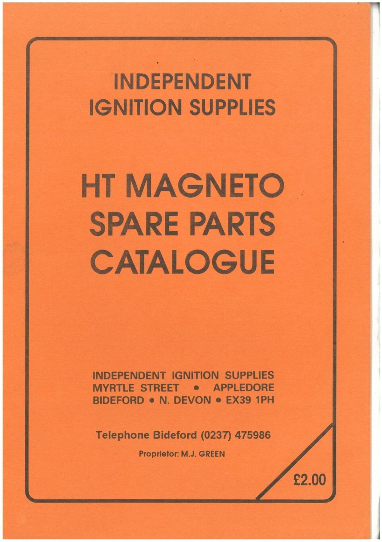 Independent Ignition Supplies - HT Magneto Parts Manual