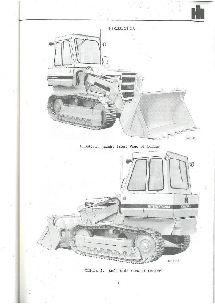 International 165 Loader Operators Manual