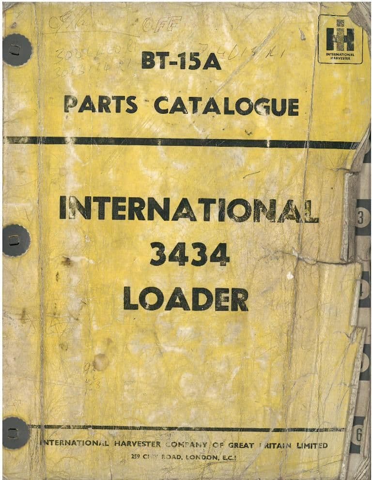 International Loader Tractor 3434 Parts Manual