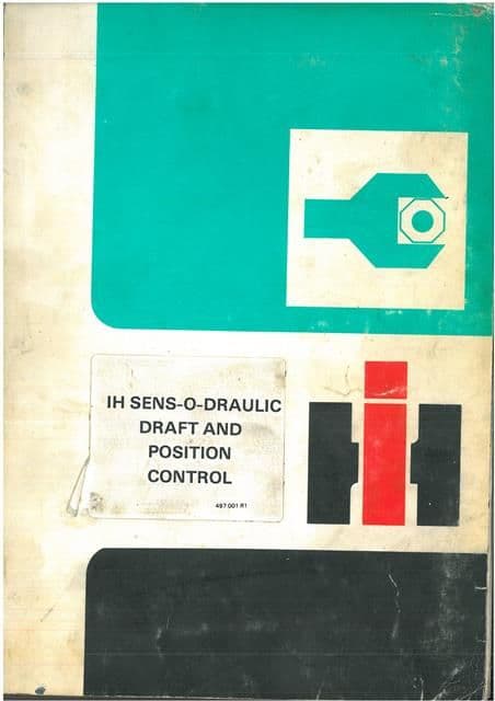 International Tractor Sens-o-Draulic Draft and Position Control Service ...