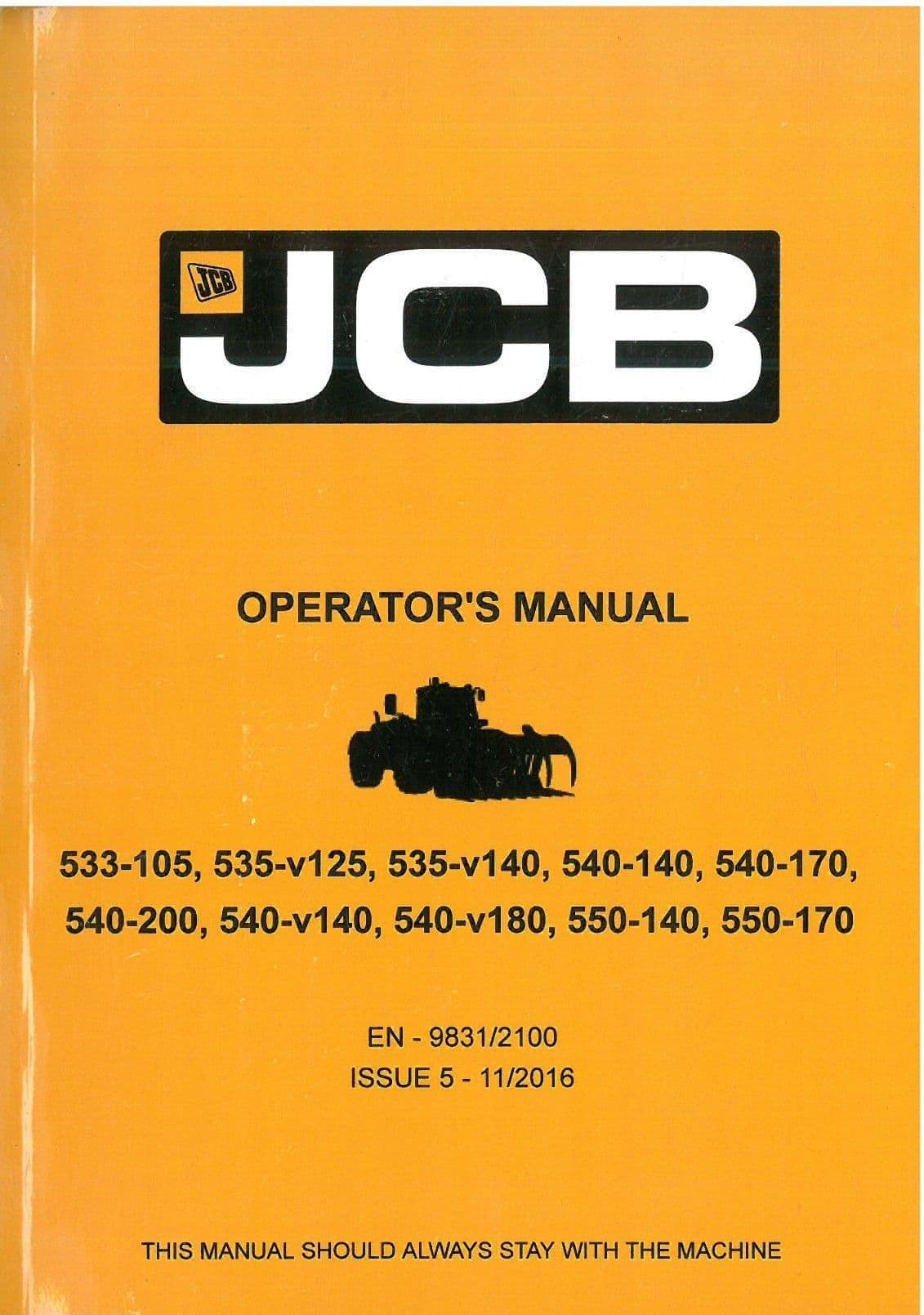 JCB Loadall 533-105 535-V125 535-V140 540-140 540-170 540-200 540-V140 ...