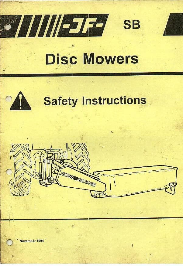 JF Disc Mower SB Safety Manual