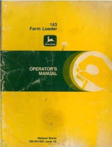 John Deere 143 Farm Loader Operators Manual
