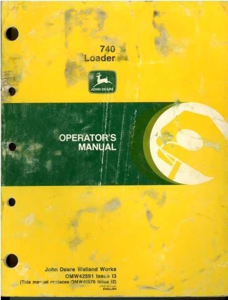 John Deere 740 Farm Loader Operators Manual