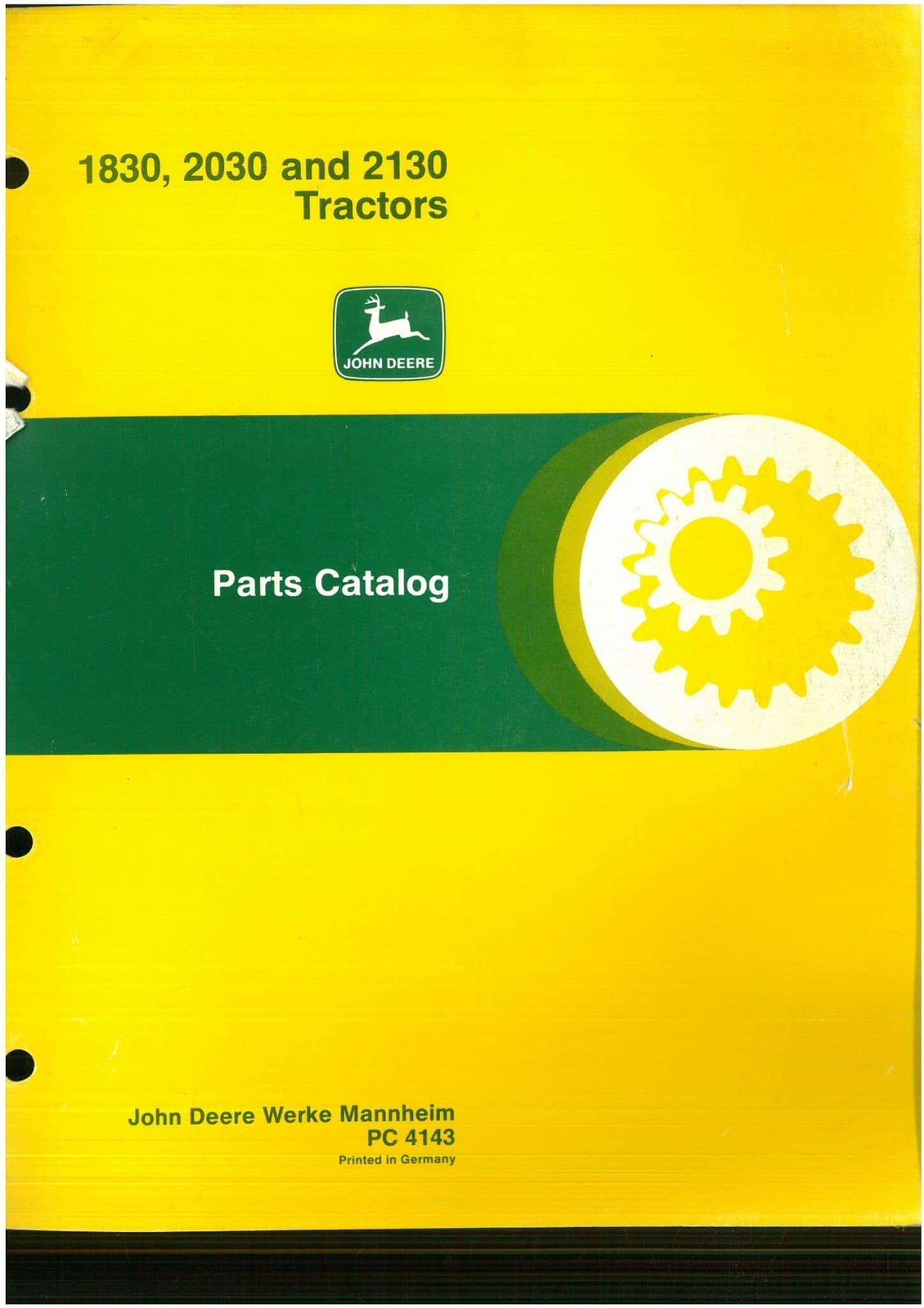 John Deere Tractor 1830 2030 & 2130 Parts Manual