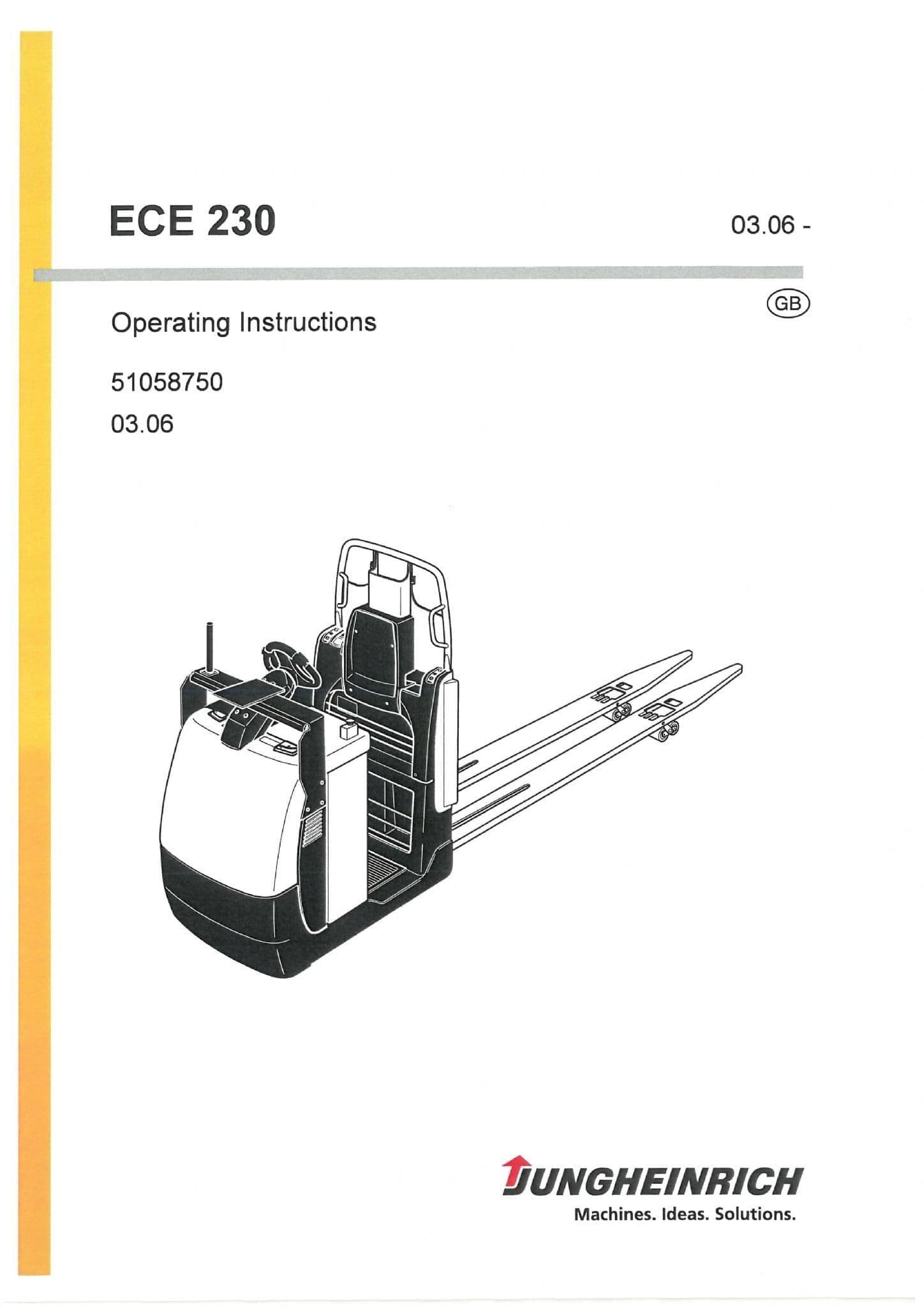 Jungheinrich Pallet Truck ECE230 Operators Manual