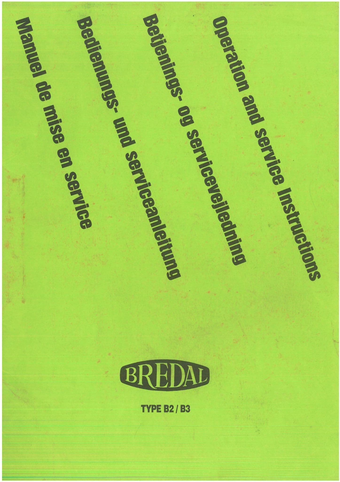 KRM Bredal Fertiliser Spreader Models B2 & B3 Operators Manual