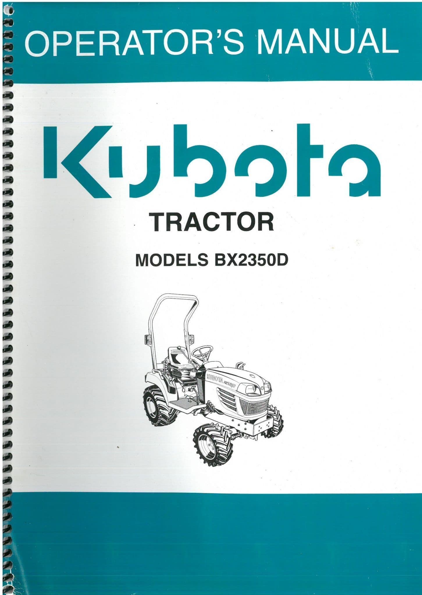 Kubota Tractor BX2350D - Operators Manual - 2350D