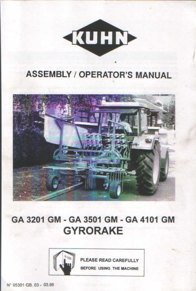 Kuhn Gyrorake GA 3201 GM GA 3501 GM GA 4101 GM Operators Manual ...