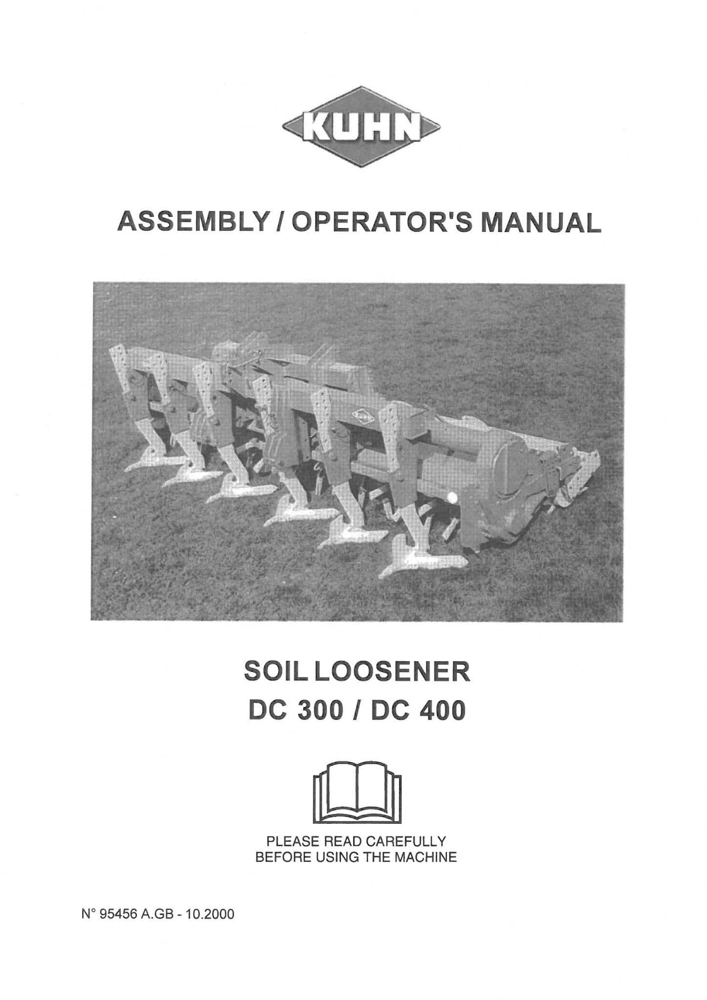 Kuhn Soil Loosener DC300 DC400 Operators Manual