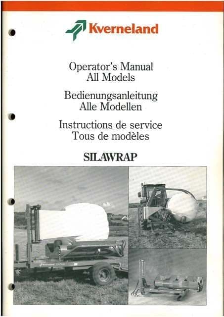 Kverneland Silawrap Bale Wrapper Operators Manual - Models 7510 7512 ...