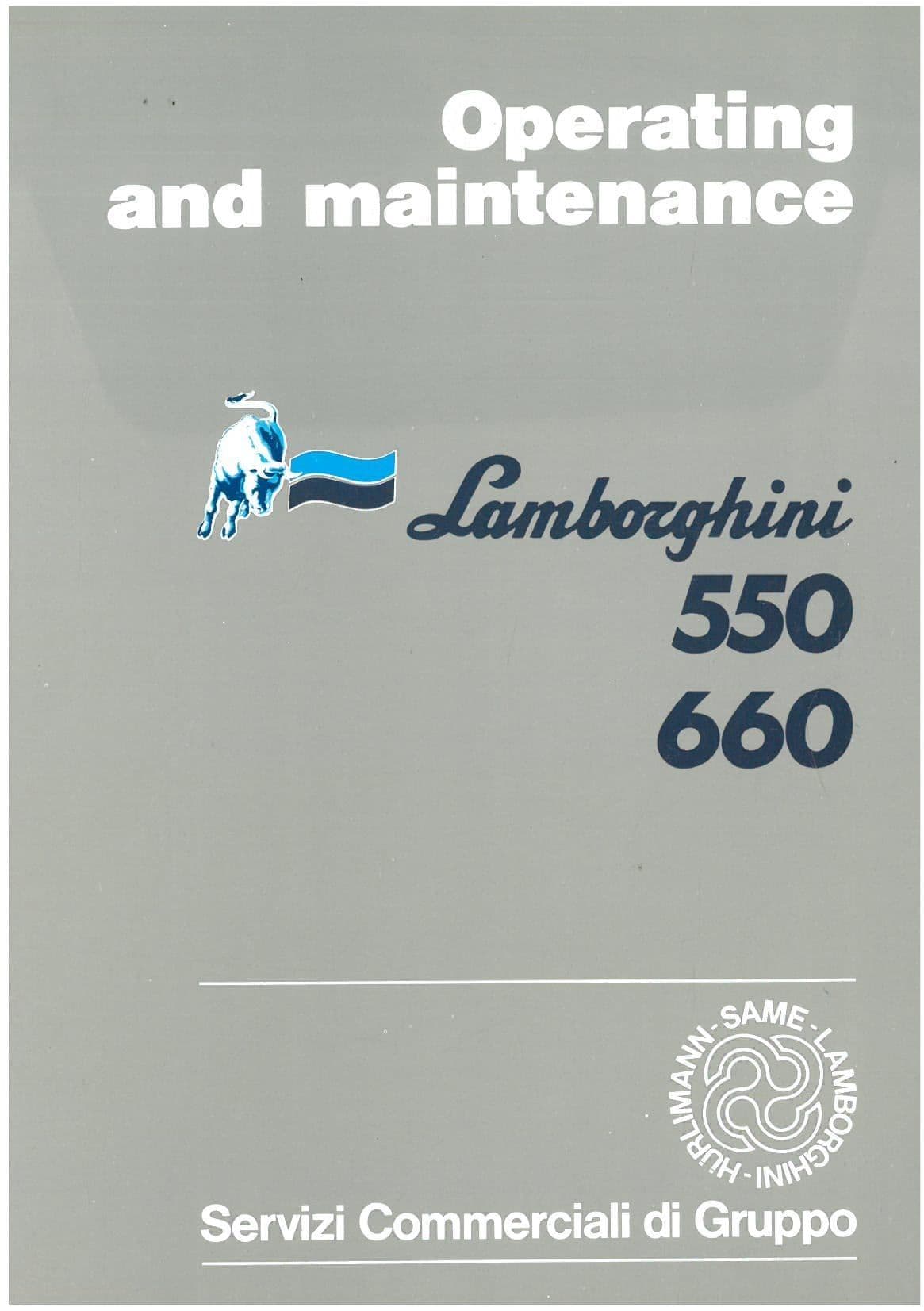 Lamborghini Tractor 550 & 660 Operators Manual