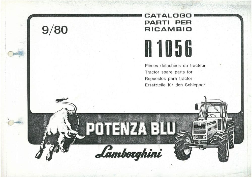 Lamborghini Tractor R1056 Parts Manual - R 1056