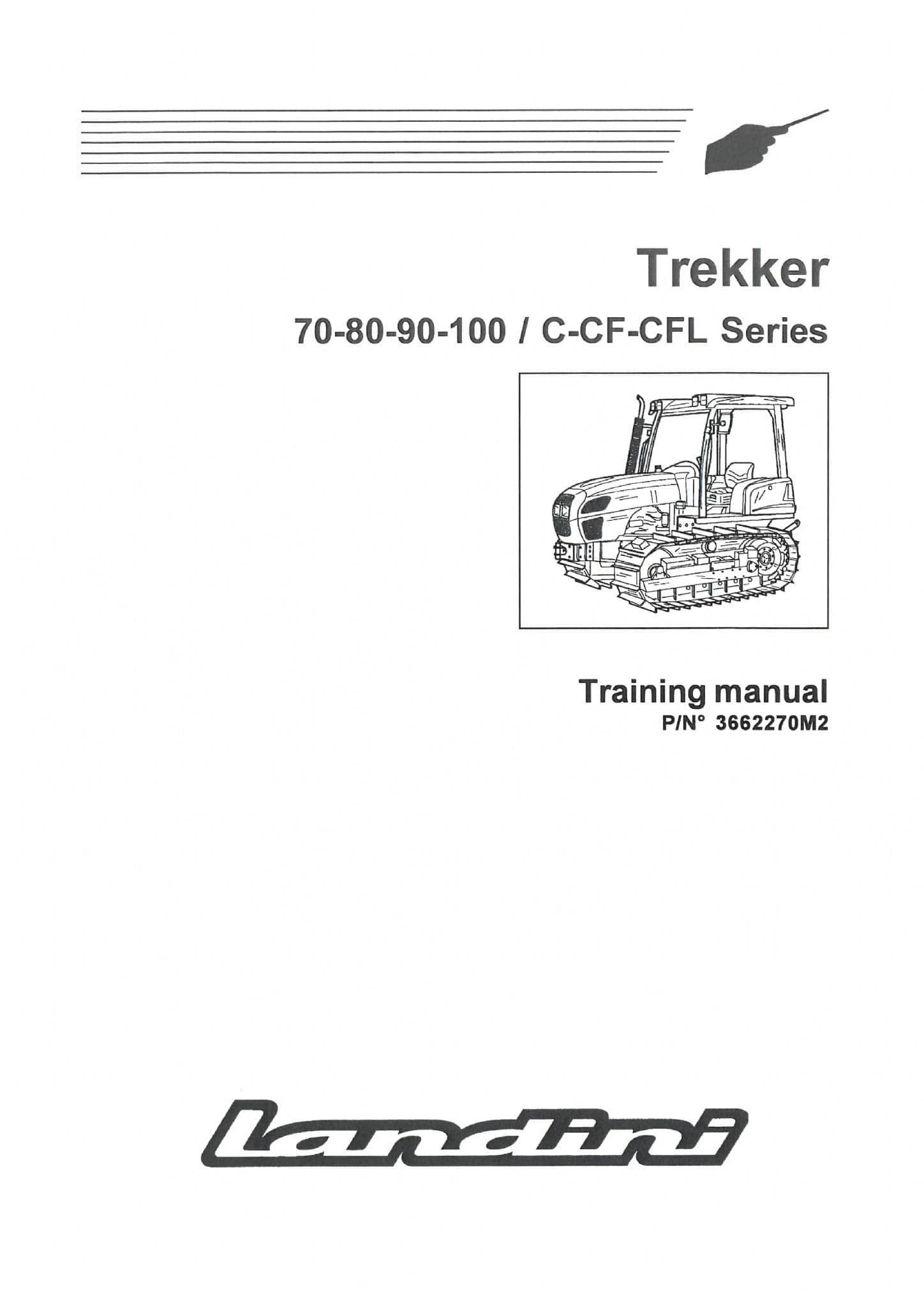 Landini Crawler Tractor Trekker 70 80 90 100 C-CF-CFL Service Training ...