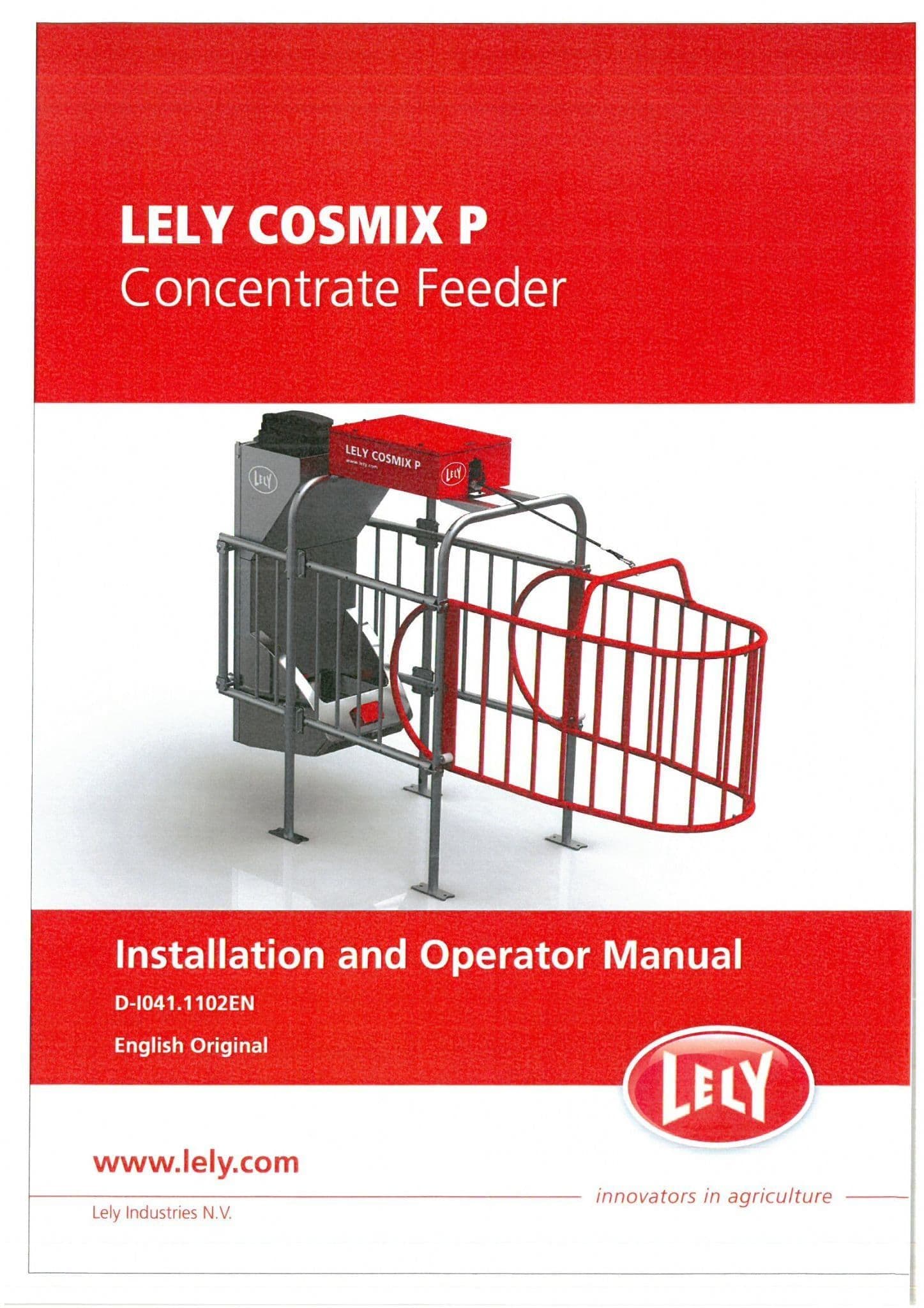 Lely Cosmix P Concentrate Feeder Operators Manual