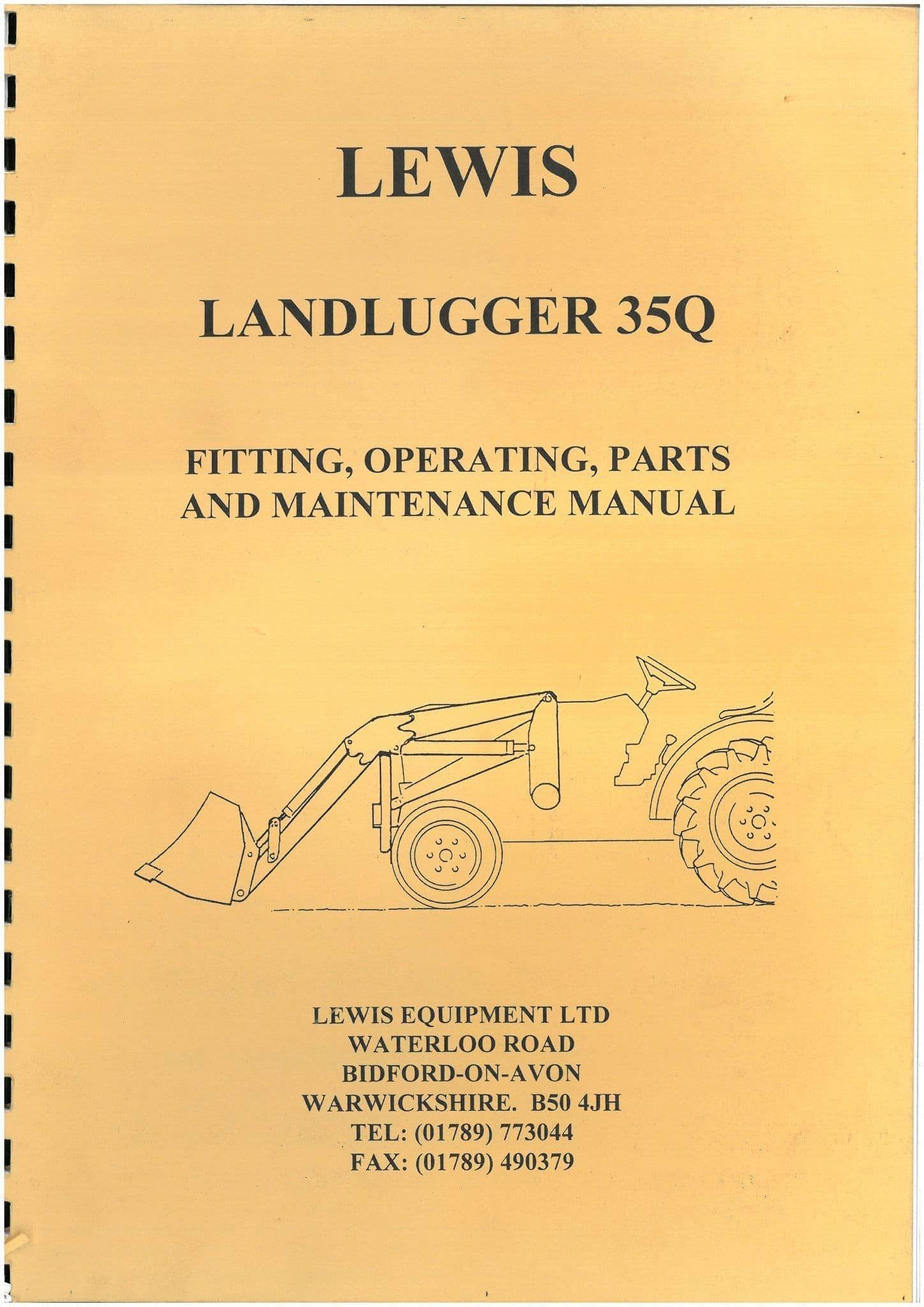 Lewis Landlugger 35Q Operators Manual with Parts List