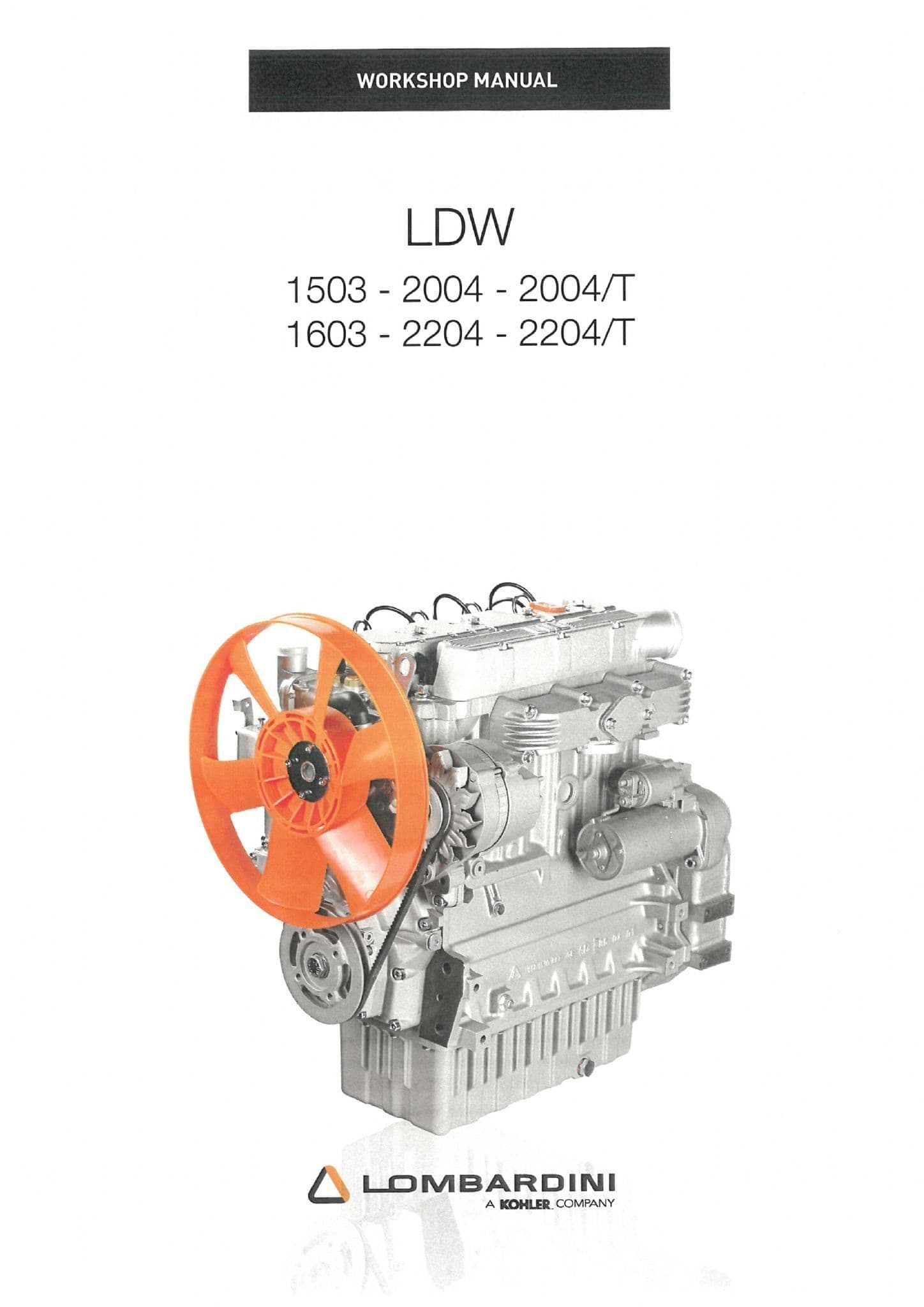 Lombardini Engine LDW1503 LDW2004 LDW2004T LDW1603 LDW2204 LDW2204T ...