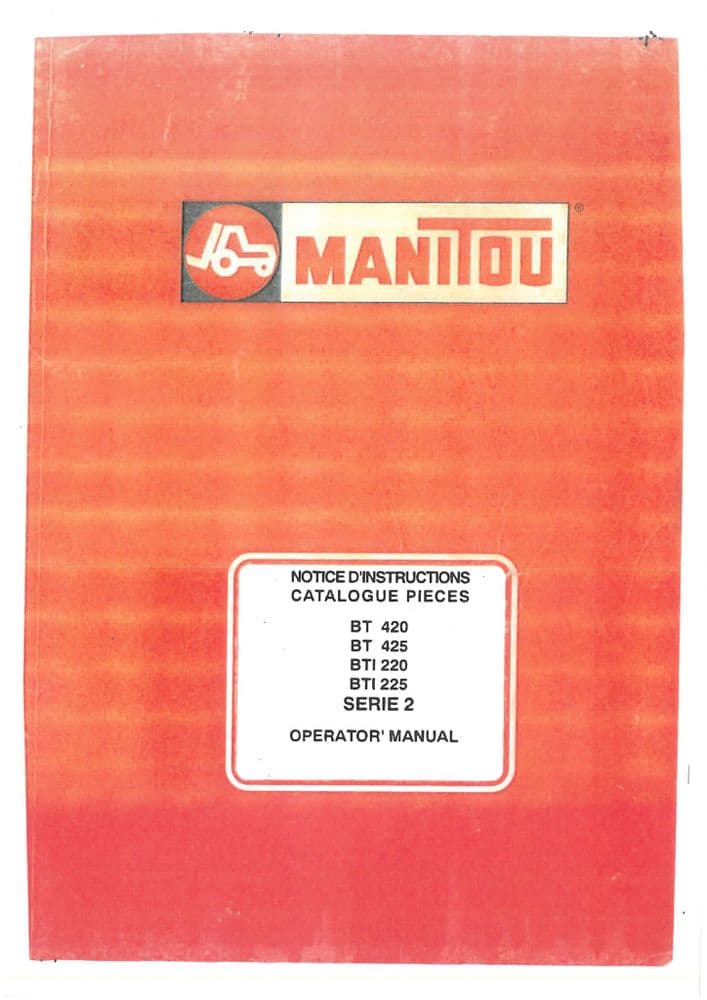 Manitou Buggiscopic Telescopic Handler BT420 BT425 BTI220 BTI225 Serie ...