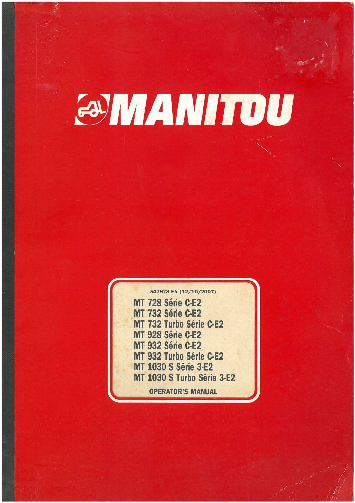 Manitou Maniscopic Telescopic Handler MT728 MT732 MT928 MT932 MT1030 S ...