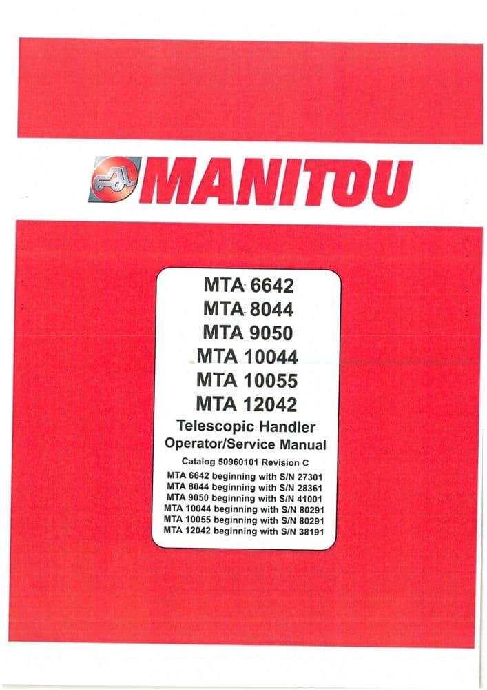 Manitou Telescopic Handler MTA6642 MTA8044 MTA9050 Workshop Service ...
