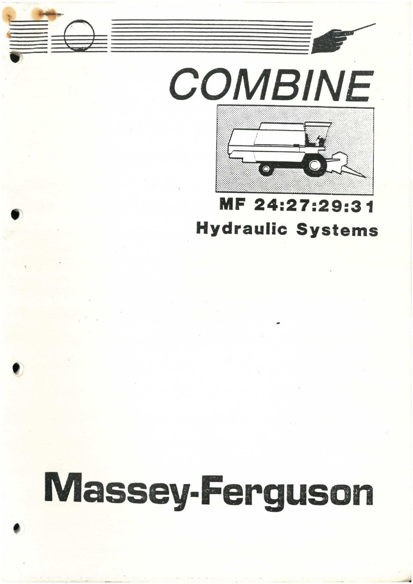 Massey Ferguson Combine MF24 MF27 MF29 MF31 Workshop Training Service ...