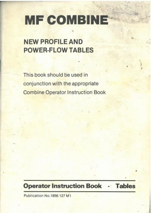 Massey Ferguson Combine - New Profile Table and Power Flow Table ...
