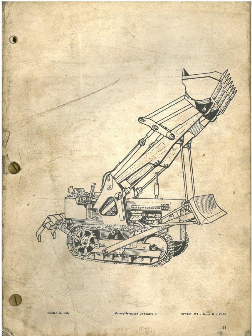 Massey Ferguson Crawler Tractor Loader Dozer 244 Mk II Parts Manual - MF244 MKII