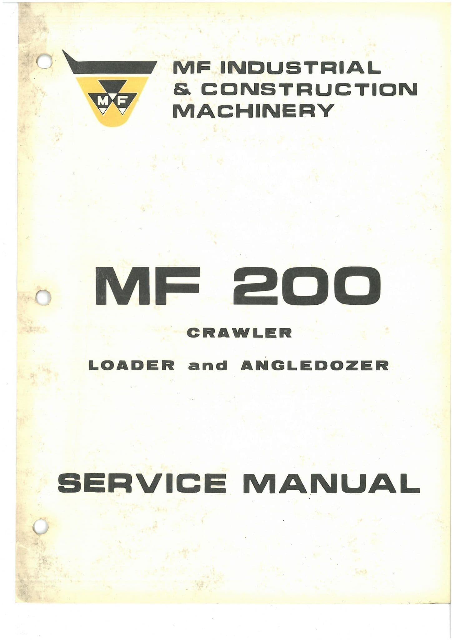 Massey Ferguson Crawler Tractor MF200 Loader Dozer Workshop Service Manual - MF 200
