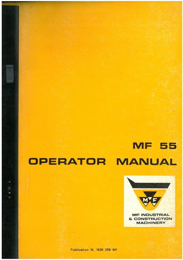 Massey Ferguson MF55 Wheel Loader Operators Manual - MF 55